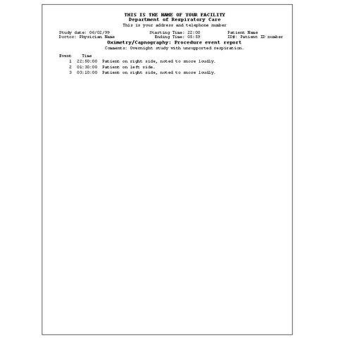 Profox Respiratory Oximetry Software – Pulmolink